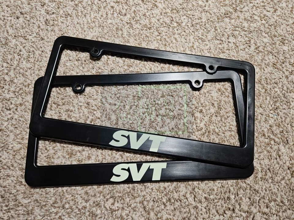 Glow in the dark SVT Black Plastic US License Plate Frames | eBay
