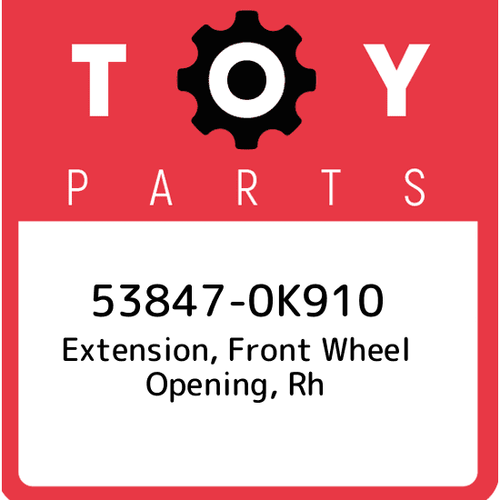 53847-0K910 Toyota Extension, front wheel opening, rh 538470K910, New ...