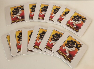 12 Michelin Man Bibendom Beer Mats/Drink Coasters New. Great For The ...