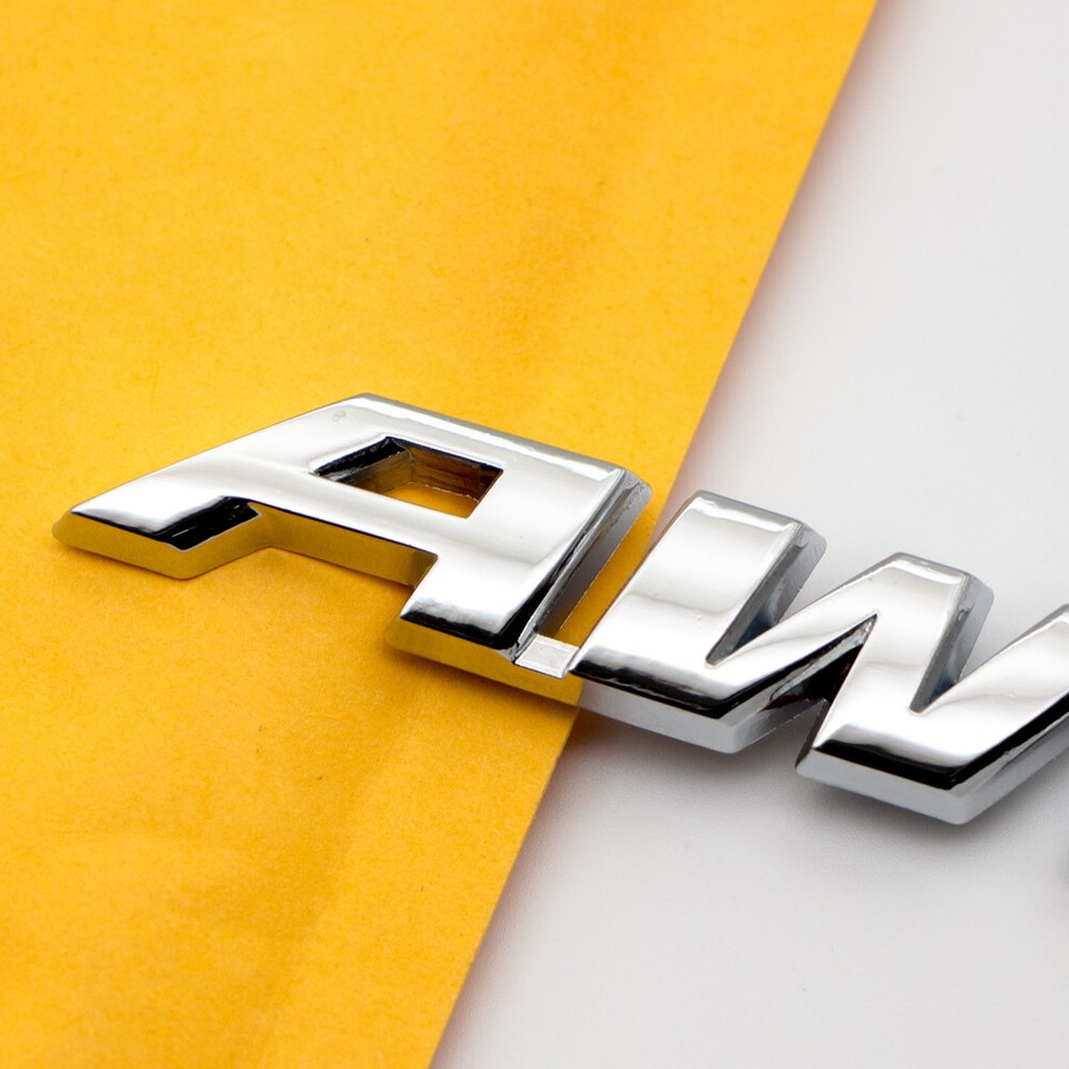 3Pcs Chrome Metal Small AWD Logo Off Road Emblem All Wheel Drive Badge ...