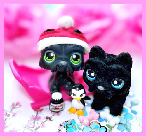 Authentic Littlest Pet Shop LPS Black Scottie Terrier Dog Set #23 #315 ...