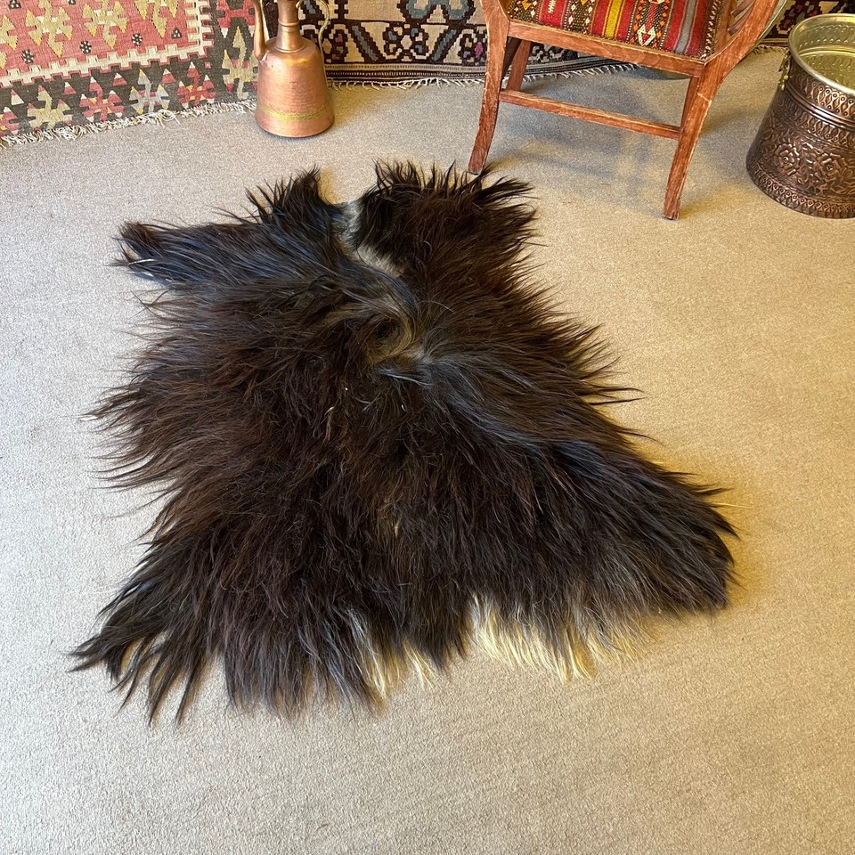 Natural Angora Goat Skin Rug Goat Hide Long Hair Goatskin Pelt Goat ...