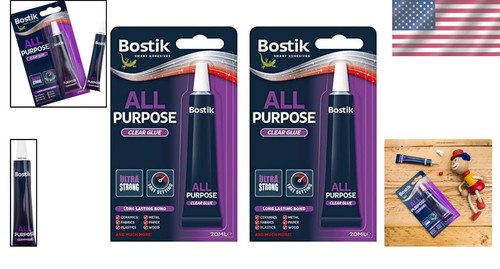 Bostik Clear All Purpose Adhesive 20ml (Pack of 2) - Extra Strong ...