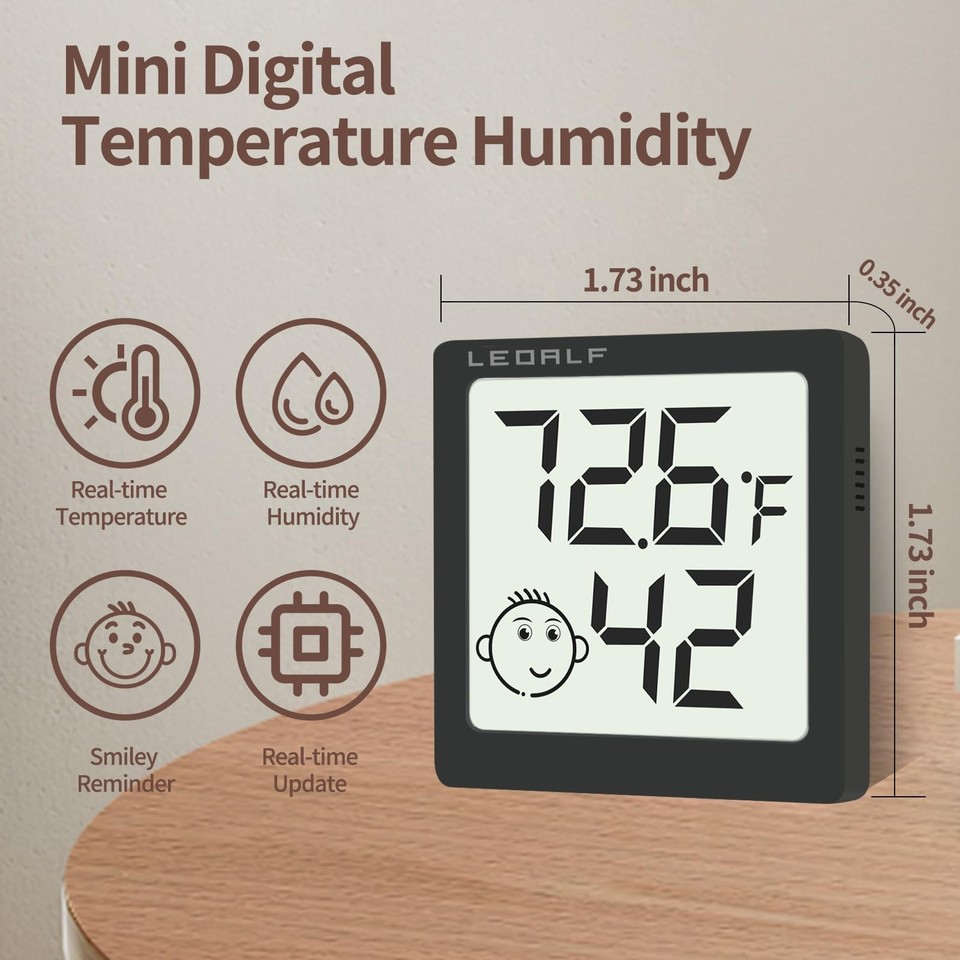 Mini Humidity Meter Hygrometer 6 Pack Room Thermometer Indoor Digital ...