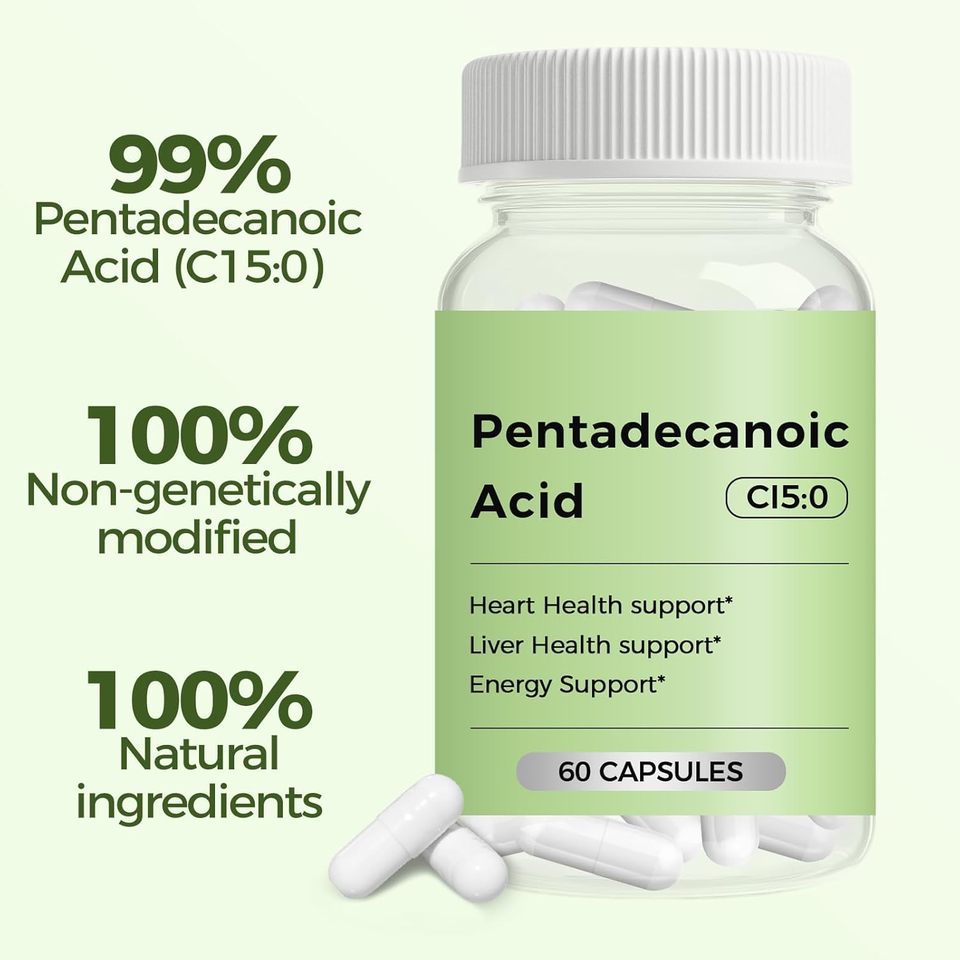 Pentadecanoic Acid, C15:0 Supplement, Supports Metabolic Function ...