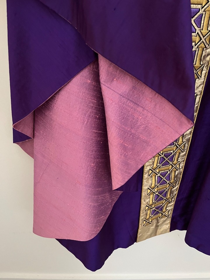 Purple Silk Chasbuble Vestment Barbiconi Rome | eBay