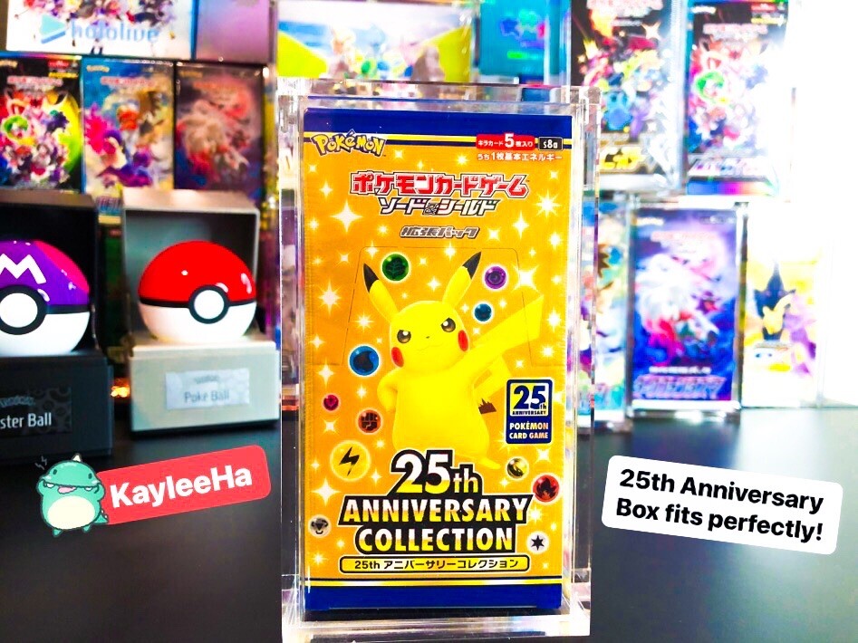 Special JAPANESE Pokemon Box - Small ACRYLIC Protective Booster Case ...