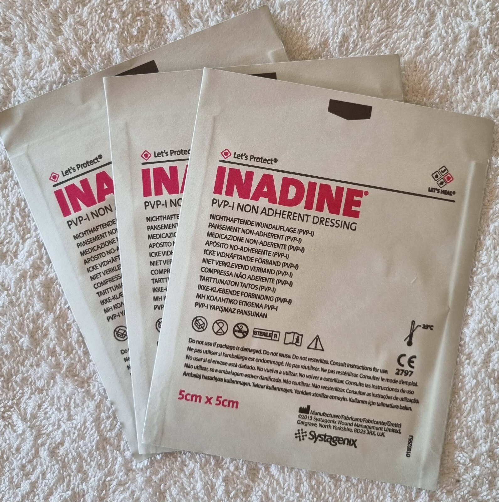 INADINE IODINE Non Adherent Antimicrobial Dressings Wound Treatment ...