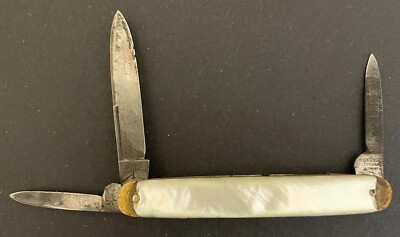 Vintage Antique H Boker Tree Brand German Pocket Knife Pearl 2-Blade ...