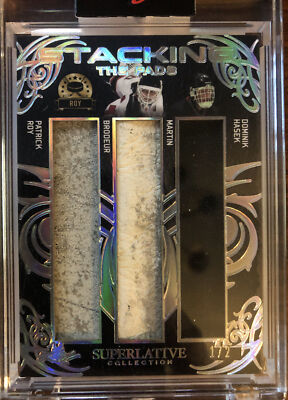 2021 Leaf Superlative 1/2 Stacking the Pads Martin Brodeur Patrick Roy ...