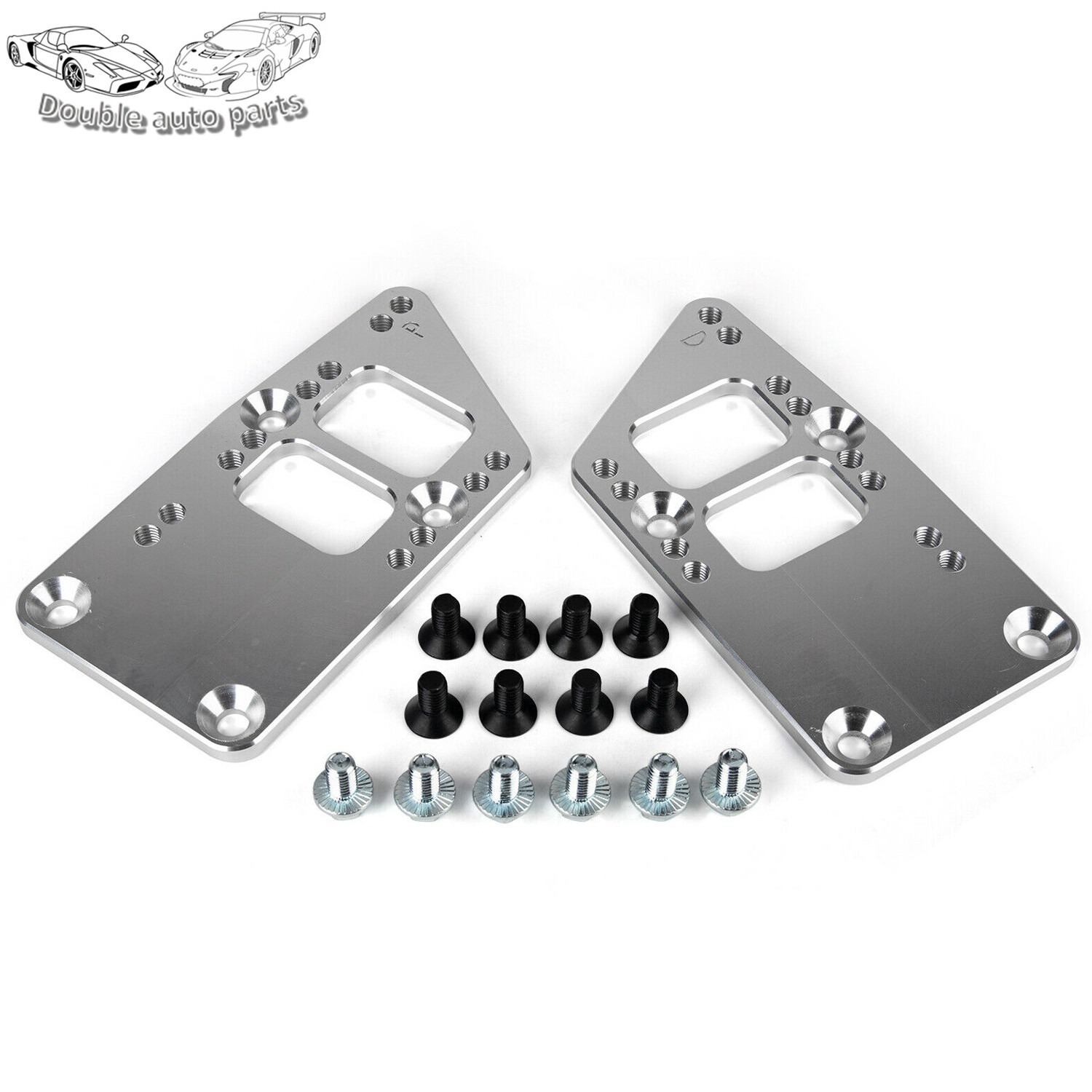 Silver For LS1 LS2 LS3 LS Swap Engine Mounts Motor Billet Mount Adapter ...