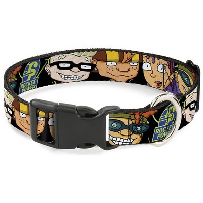 Plastic Clip Collar ROCKET POWER RP Logo/4-Character Faces CLOSE-UP (US ...