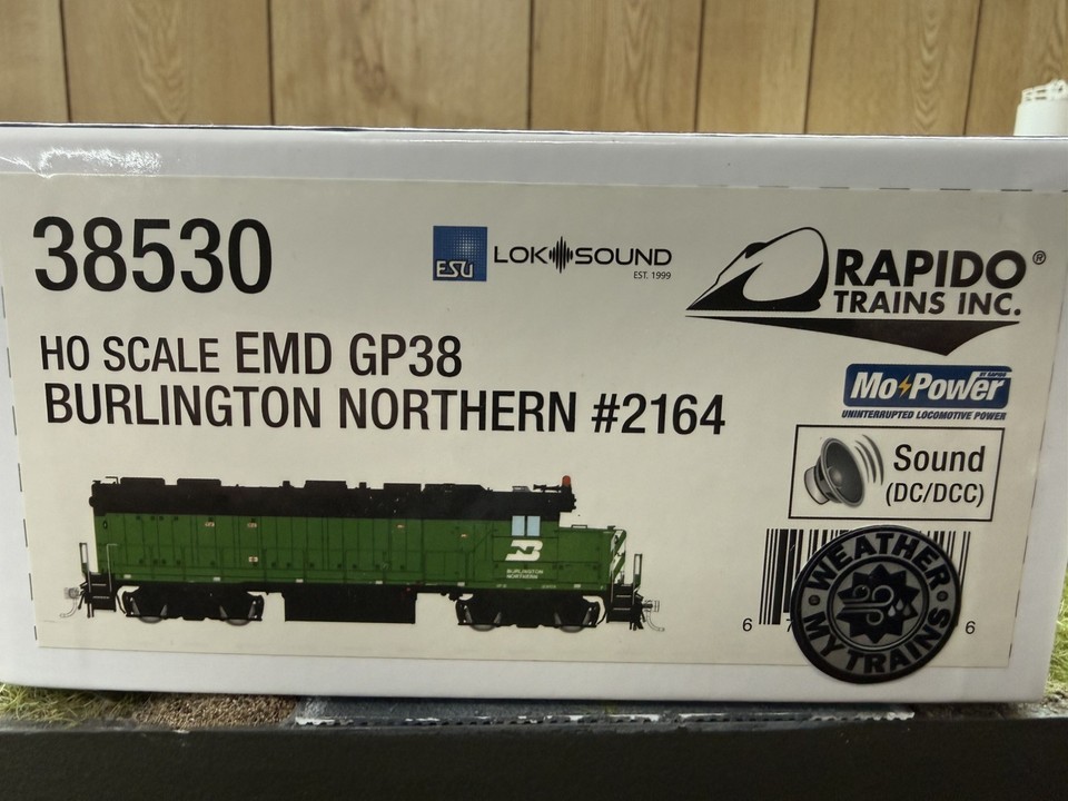 HO Scale BN Burlington Northern Rapido GP 38 DCC & Sound Weathered | eBay
