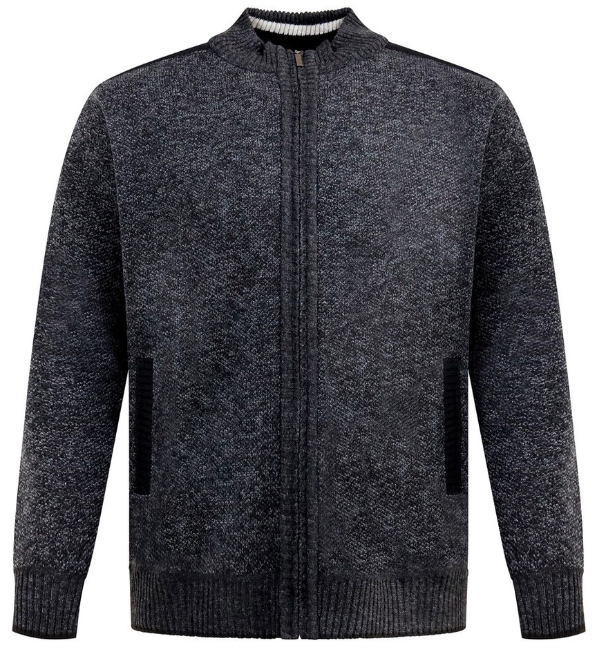 D555 ZIP FRONT JUMPER WITH FLEECE LINING 4XL 5XL 6XL CHARCOAL MARL SALE ...