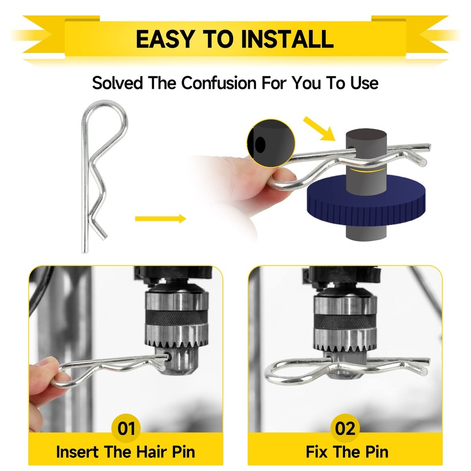 150PCS Cotter Pins, Cotter Pin Hairpin Assortment Kit, R Clip Key | eBay