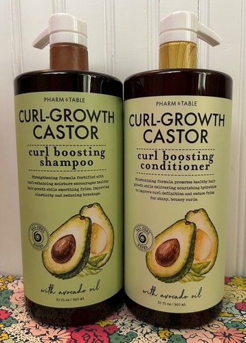 PHARM TO TABLE CURL-GROWTH BOOSTING CASTOR SHAMPOO CONDITIONER AVOCADO ...