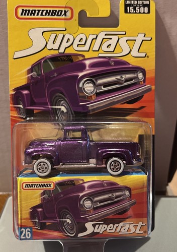 2006 Matchbox Superfast #26 1956 Ford F-100 purple limited Edition Only ...