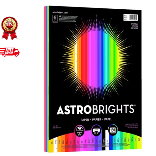 Astrobrights Color Paper, 8.5” x 11”, 24 lb/89 gsm,"Spectrum" 25-Color ...