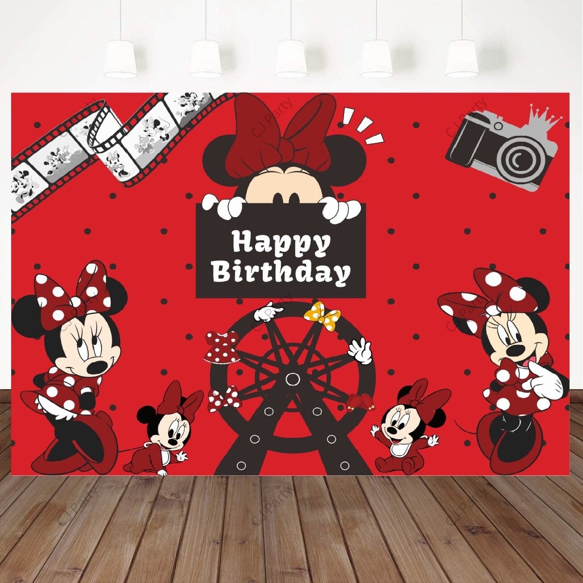 Red Minnie Mouse Birthday Wallpaper