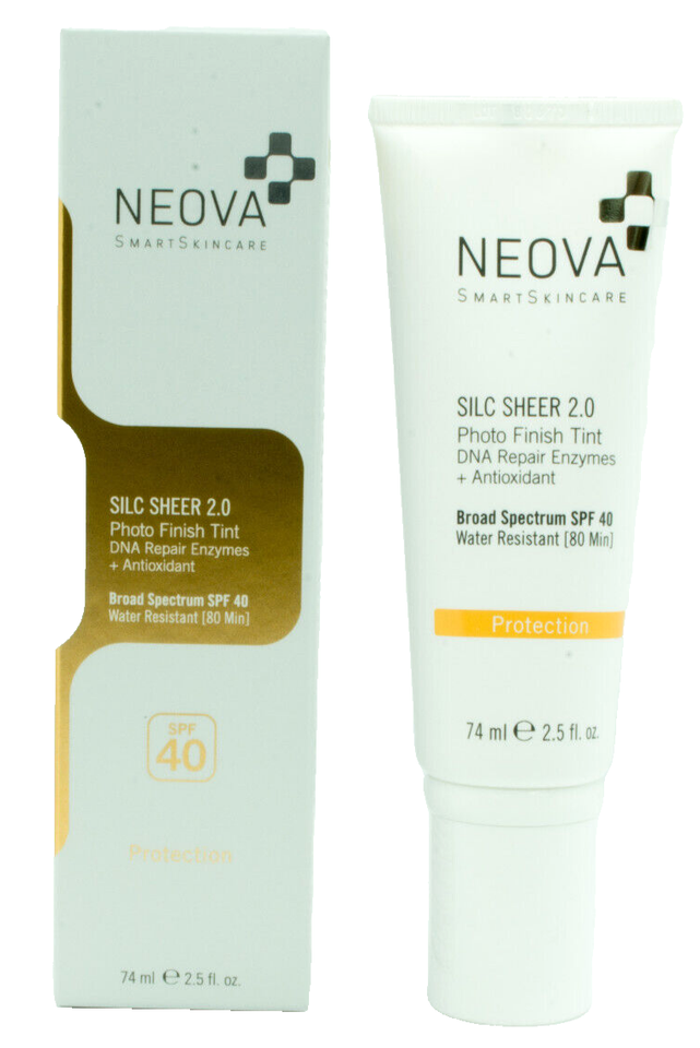 NEOVA Sheer 2.0 Photo Finish Tint+Antioxidant SPF40 2.5 oz /74 ml *NIB ...