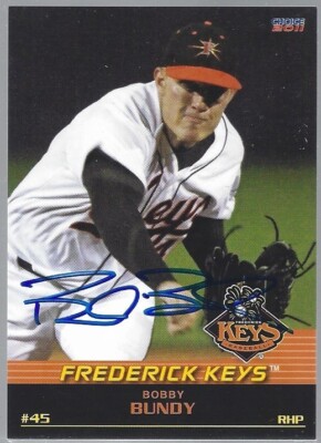2011 Choice Sportscards Frederick Keys Bobby Bundy #06 IP autograph ...