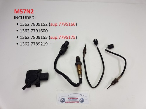 DPF SENSORS SET/KIT BMW E65 173KW 3,0D M57N2 7809152 7791600 7809155 ...