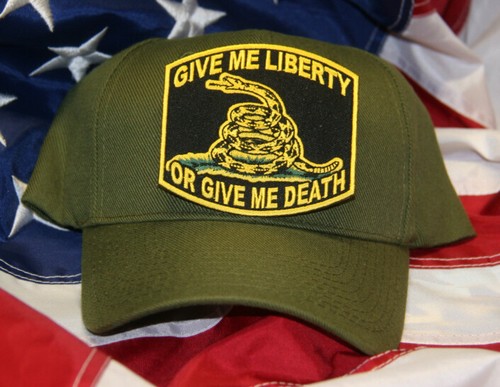 GIVE ME LIBERTY OR GIVE ME DEATH HAT PATCH CAP US PIN UP 2ND AMENDMENT ...