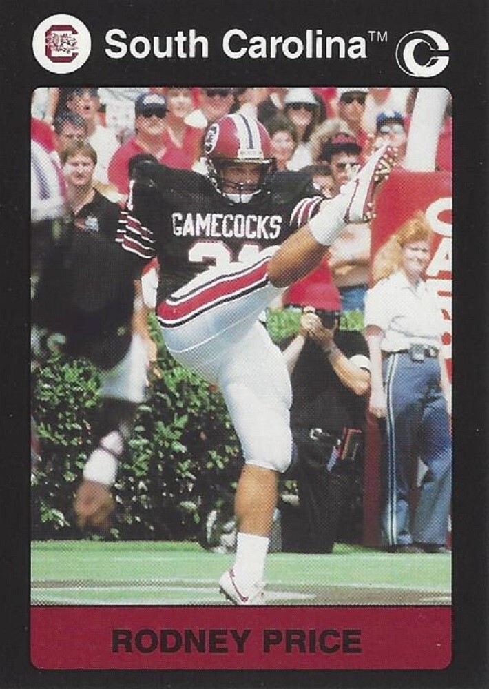 1990 Collegiate Collection South Carolina Gamecocks #134 Rodney Price ...