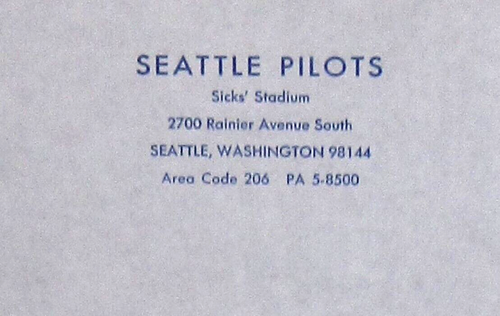 rare 1969 Seattle Pilots COPY PAPER Letterhead stationary MINT | eBay