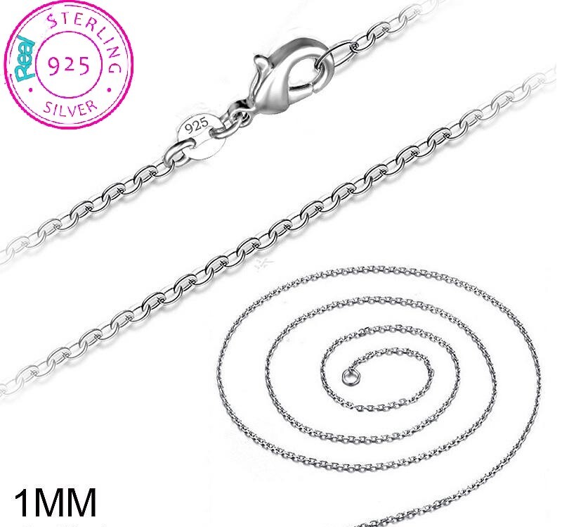 18" Solid Sterling Silver 925 Link O Chain Necklace | eBay