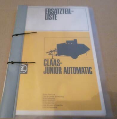 Claas Mähdrescher Junior Automatic Ersatzteilkatalog | eBay.de