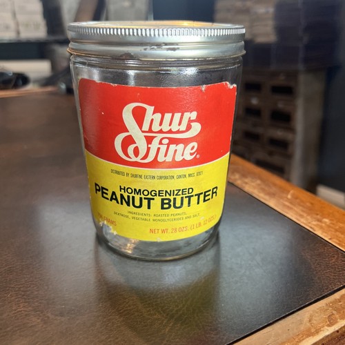Vintage Glass Peanut Butter Jar 28 Ounce Shurfine Grocery Stores | eBay ...