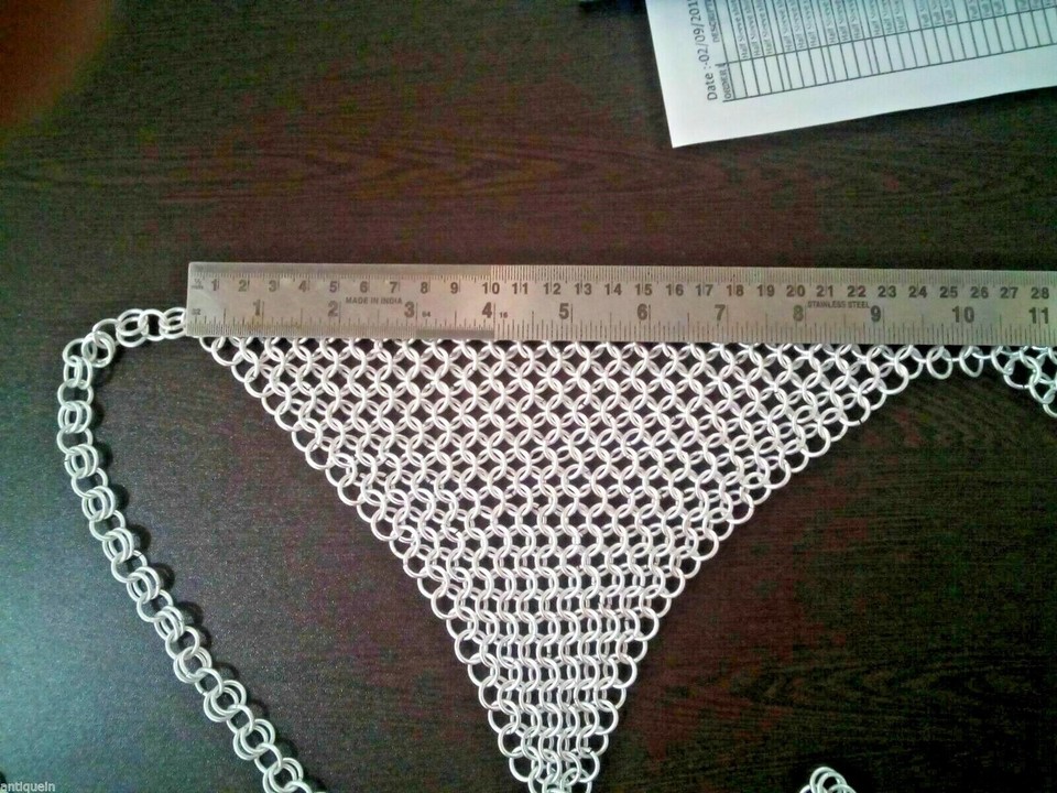 Aluminum Chainmail bikini Bra & Pantie sexy hot 10mm chainmail IMAR02 ...