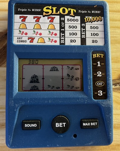 RecZone Triple 7s Casino 3 Reel Slot Machine Handheld Electronic Game ...