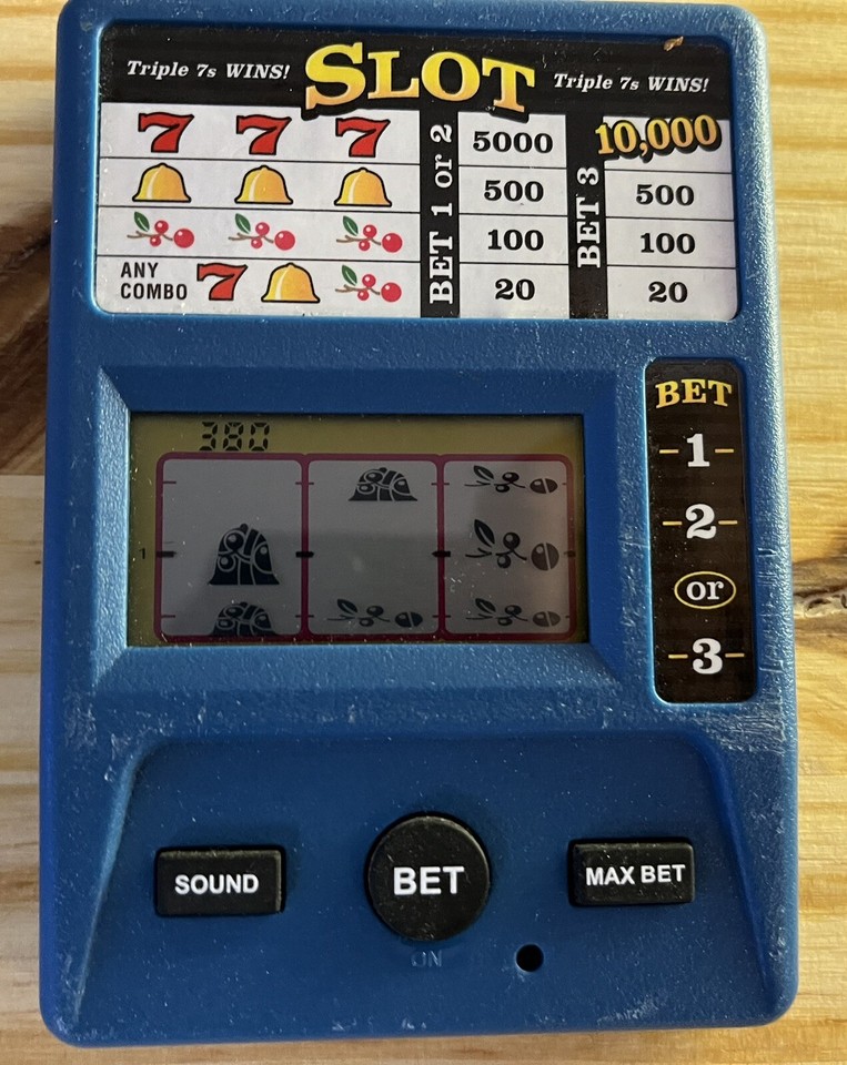 RecZone Triple 7s Casino 3 Reel Slot Machine Handheld Electronic Game ...