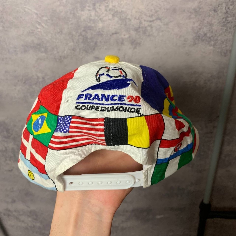 Vintage 1998 France World Cup Soccer Flag Baseball Cap Multicolor One ...