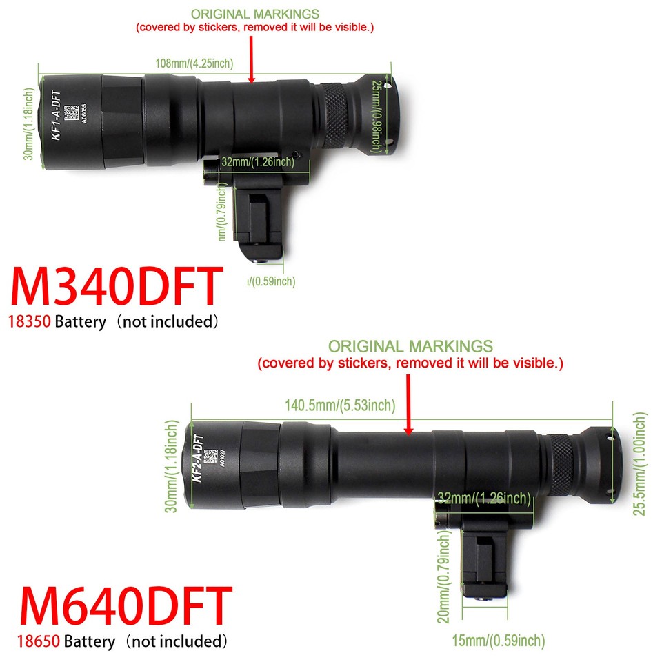 M340DFT M640DFT Pro Light WeaponLight Flashlight With Switch -Constant ...