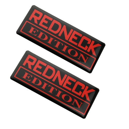 2x New Redneck EDITION Emblems Sticker Car Decal for Truck Badge Red | eBay