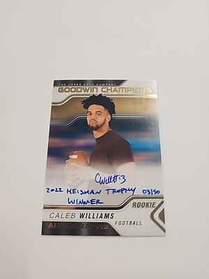 2023 Goodwin Champions Caleb Williams RARE HEISMAN Inscription Auto A ...