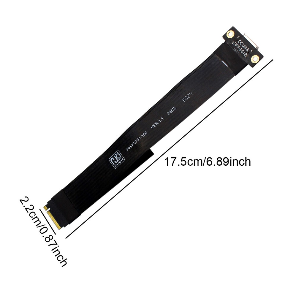 M.2 NVMe To Oculink SFF-8611 SFF-8612 Adapter Cable Extension Cable ...