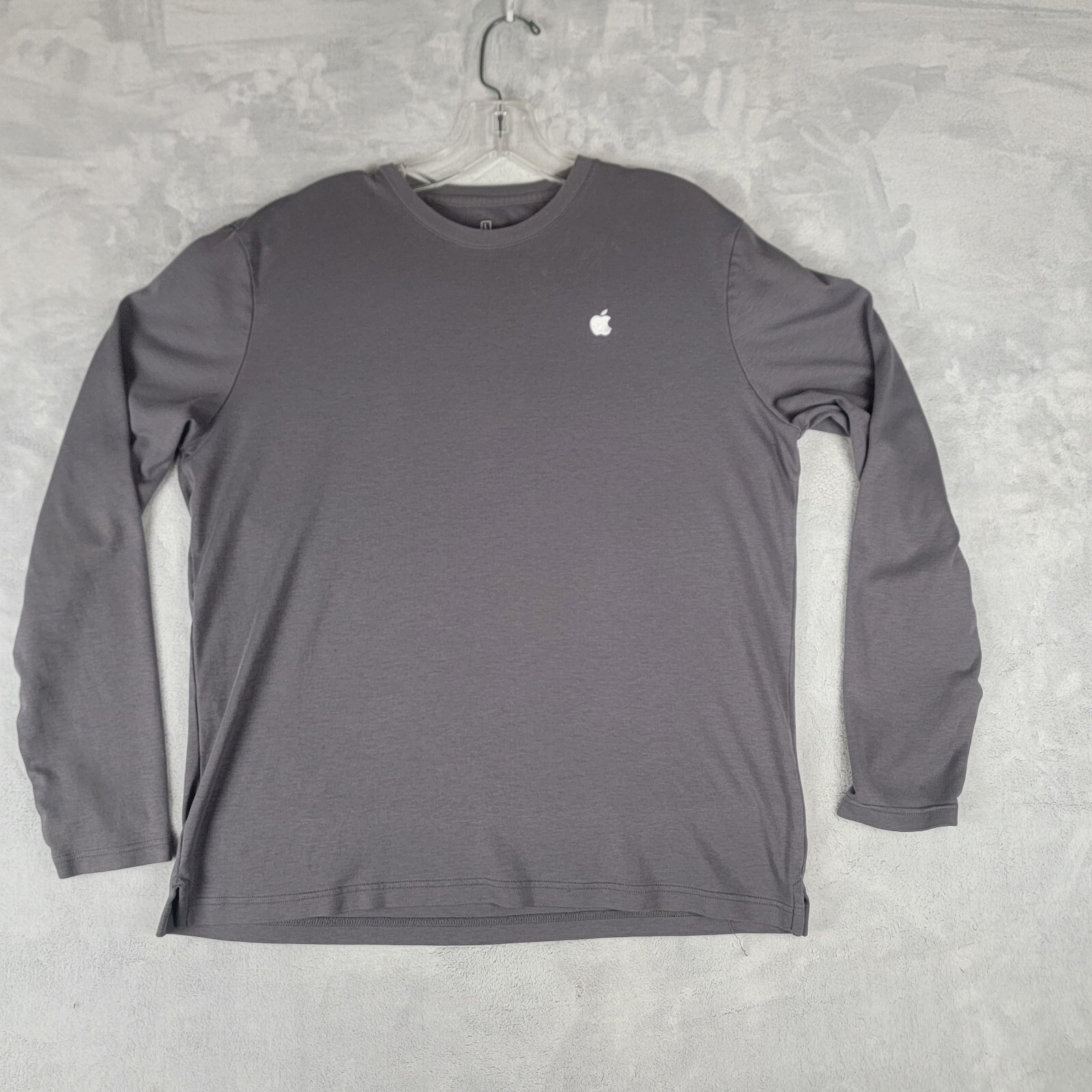 Apple Employee Uniform Shirt Mens Large Gray Long Sle… - Gem