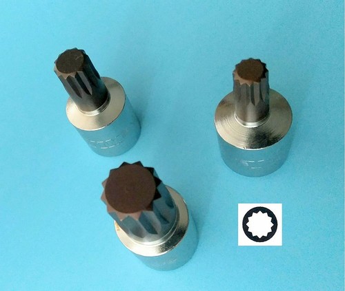Set M4, M5 & M6 XZN (12 Point) Socket Tools (3) for European Auto ...