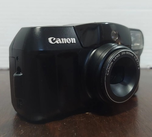 Canon Sure Shot 80 Tele Black 35mm AF Built-in Flash Point & Shoot Film ...