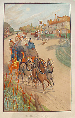 London Carriage Hack Stagecoach Coachman Coach Postillon Pub Inn Esel ...