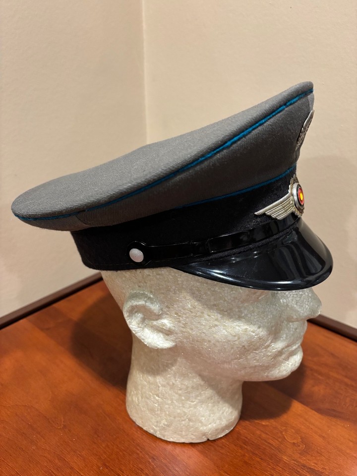 EAST GERMAN LUFTWAFFE Dated 1956 AIR FORCE DDR NCO VISOR HAT CAP SUPER ...