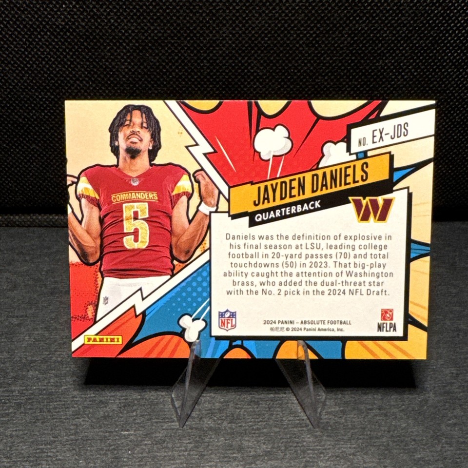 2024 Absolute Football Explosive Jayden Daniels RC Super clean | eBay