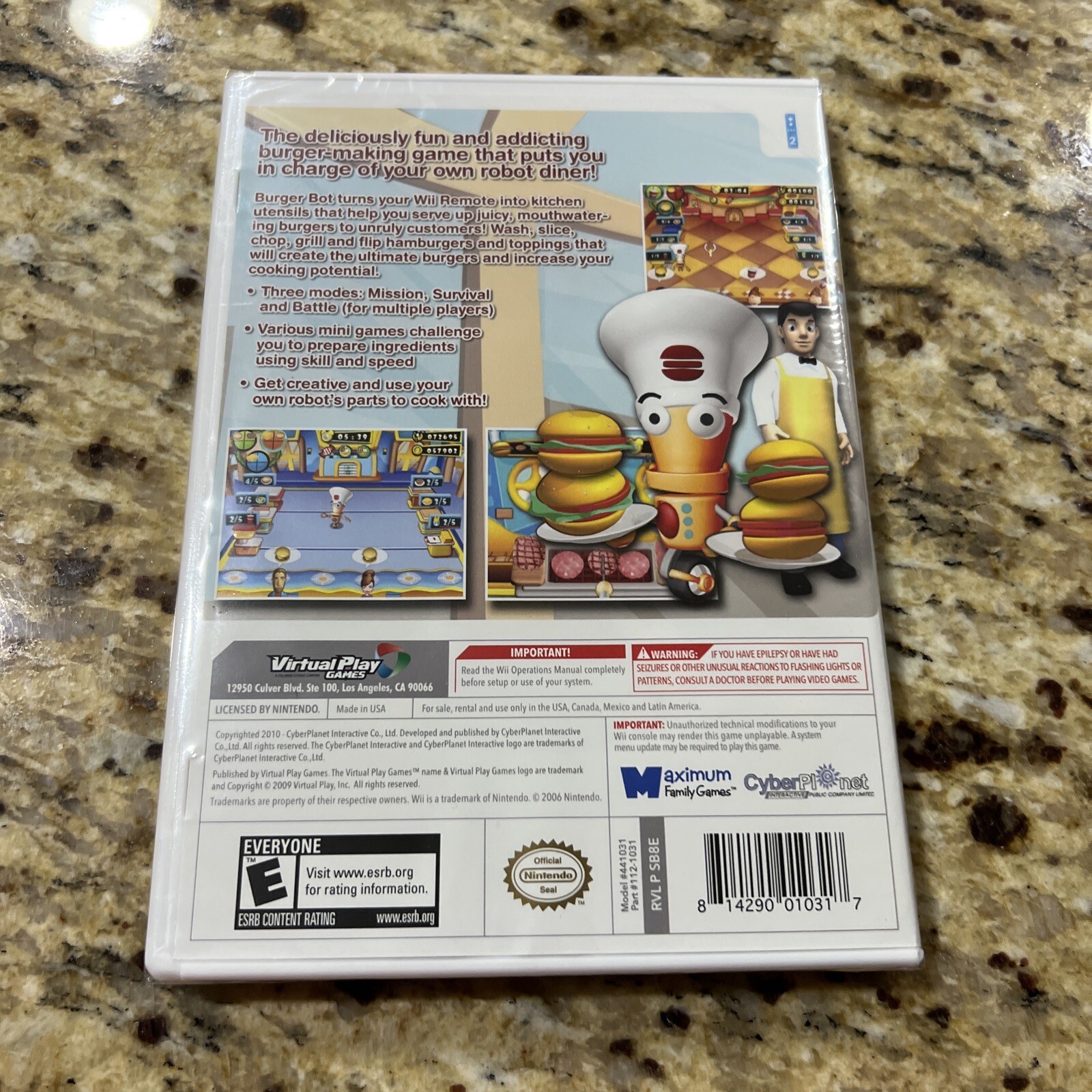 Burger Bot (Nintendo Wii, 2010) for sale online | eBay