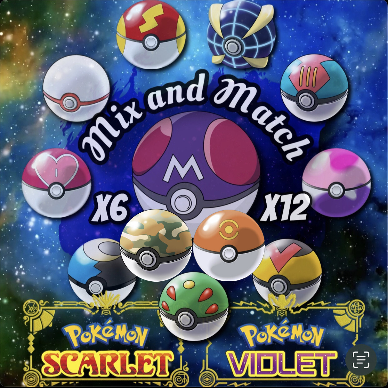 Pokémon Scarlet and Violet 🌟 Master Balls & Rare Poke Balls 🌟 Pick Mix ...