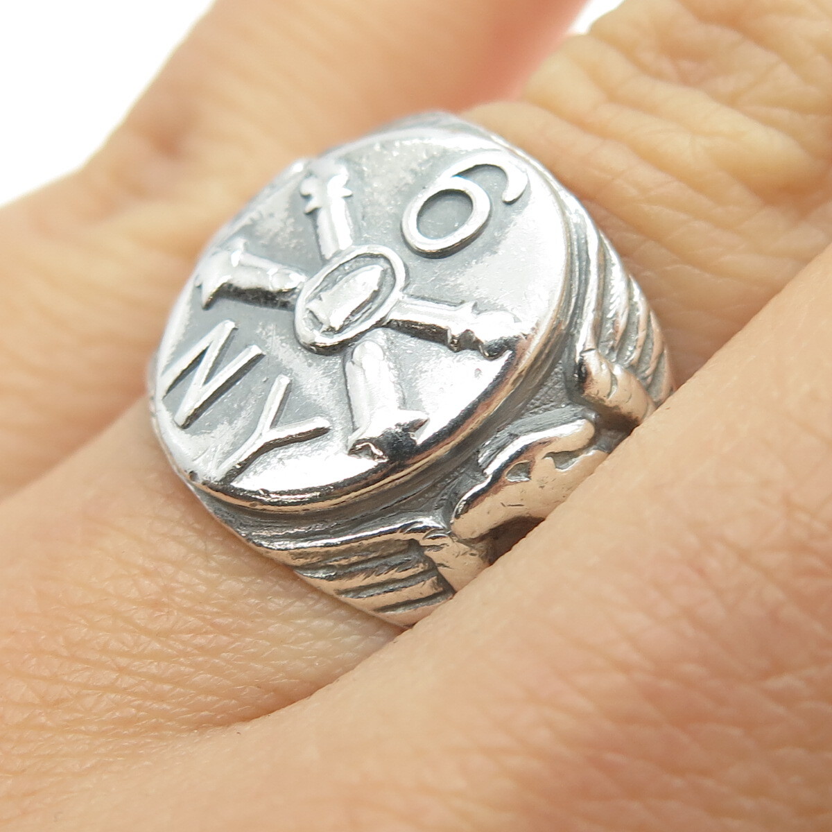 925 Sterling Silver Antique WWII US Army Recruiting Command Ring Size 7 ...