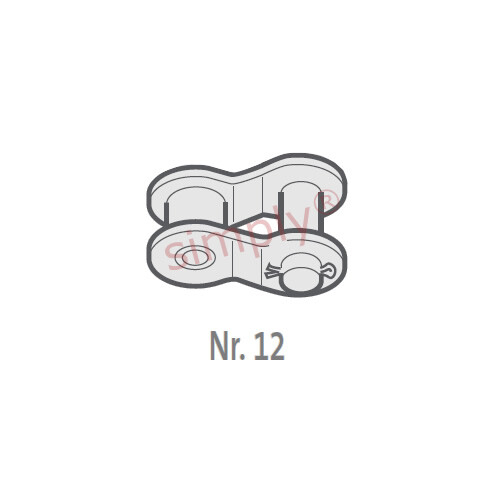 Renold Synergy 24B-1-NO12 BS Simplex Chain Sng Cranked Cottered Link 1 ...